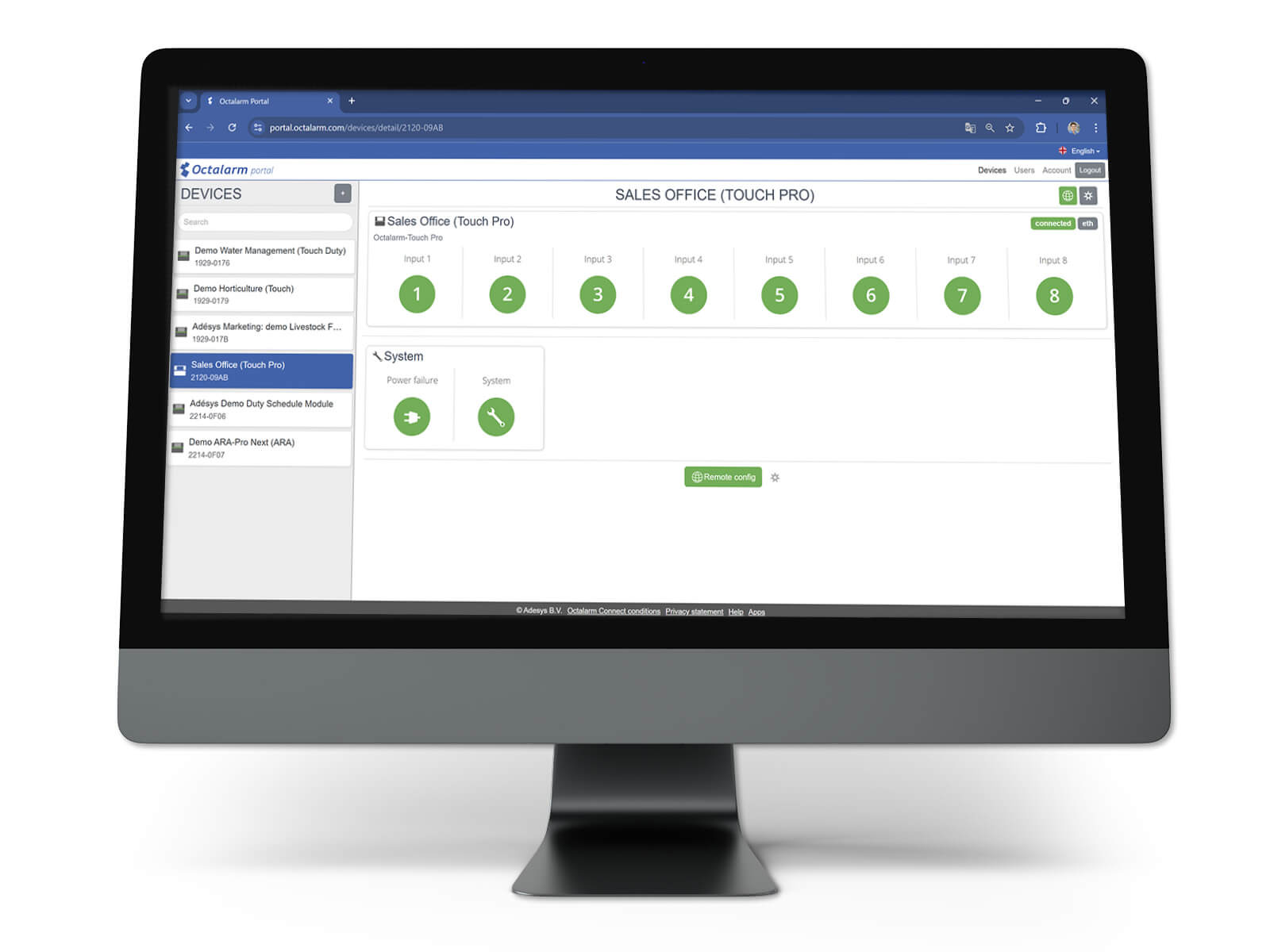 portal.octalarm.com Adésys